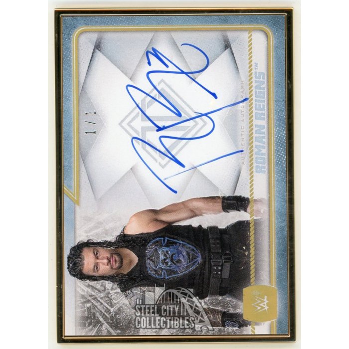 Roman Reigns 2020 Topps Transcendent WWE Autographed Card 1/1 | Steel ...