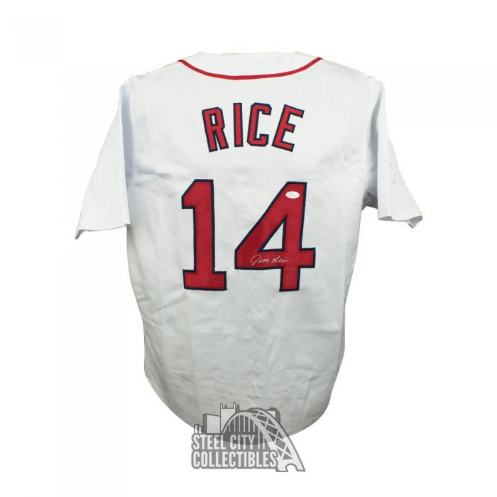 Jim Rice Autographed Boston Custom White Baseball Jersey - JSA COA ...