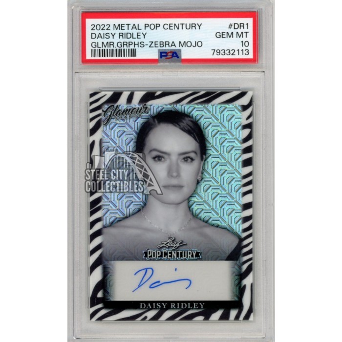 Daisy Ridley 2022 Leaf Metal Pop Century Zebra Mojo Autograph Card 3/3 ...