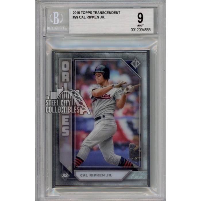 Cal Ripken Jr 2019 Topps Transcendent Card #29 039/100 BGS 9 Mint ...