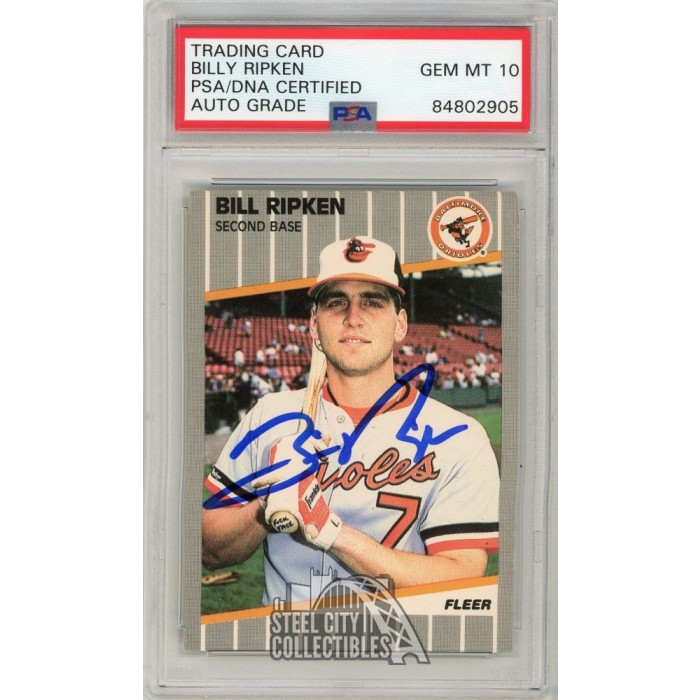 Bill Ripken 1989 Fleer F Face Error Autograph Card 616 Psa Dna 10