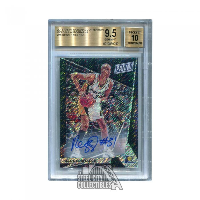 Reggie Miller 2018 Panini National VIP Gold Pack Auto Prizm Black 1/1 ...