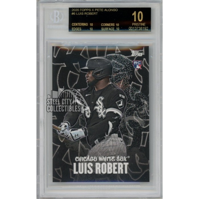 Luis Robert 2020 Topps x Pete Alonso Rookie Card #6 BGS 10 Pristine ...