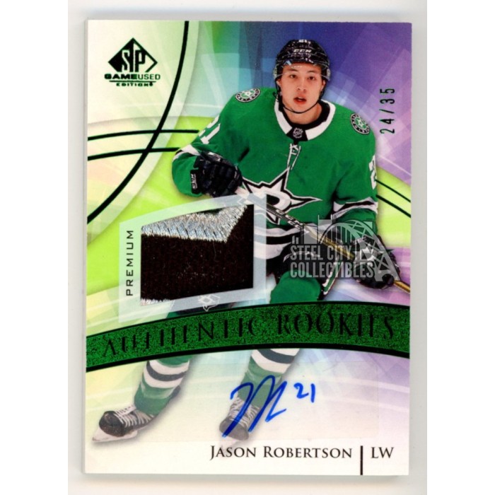 Jason Robertson 2020-21 Upper Deck SP Game Used Autograph Rookie Patch ...