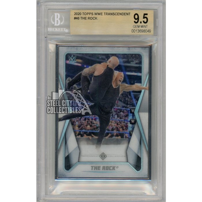 The Rock 2020 Topps Transcendent WWE Collection Card 25/50 BGS 9.5 Gem ...