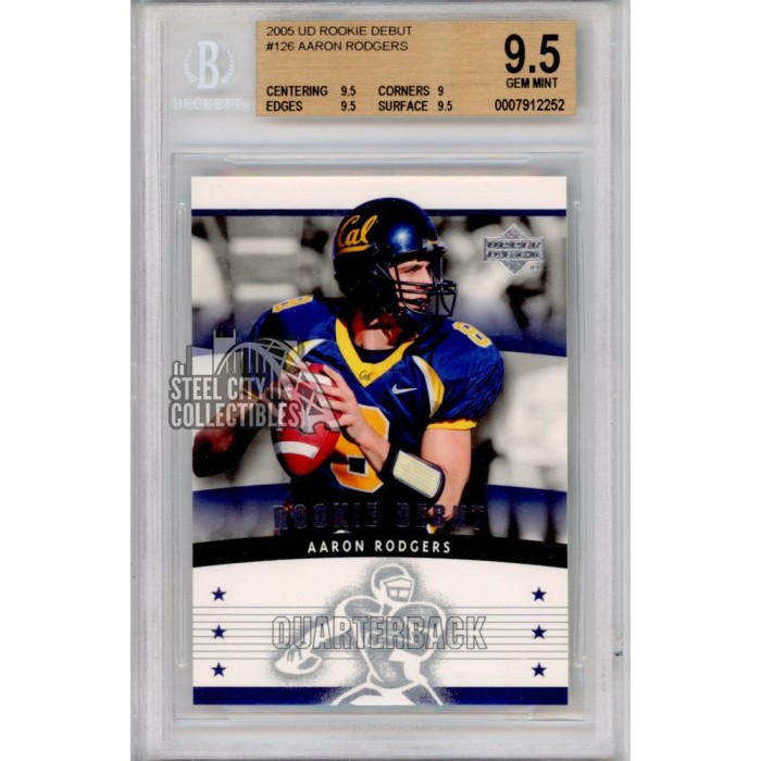 Aaron Rodgers 2005 Upper Deck Rookie Debut Card #126 BGS 9.5 Gem Mint ...