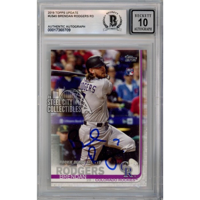 Brendan Rodgers 2019 Topps Update Autograph Rookie Card #US45 BAS 10 ...