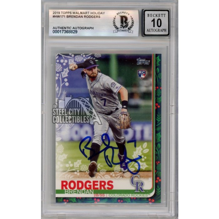 Brendan Rodgers 2019 Topps Holiday Autograph Rookie Card #HW171 BAS 10 ...