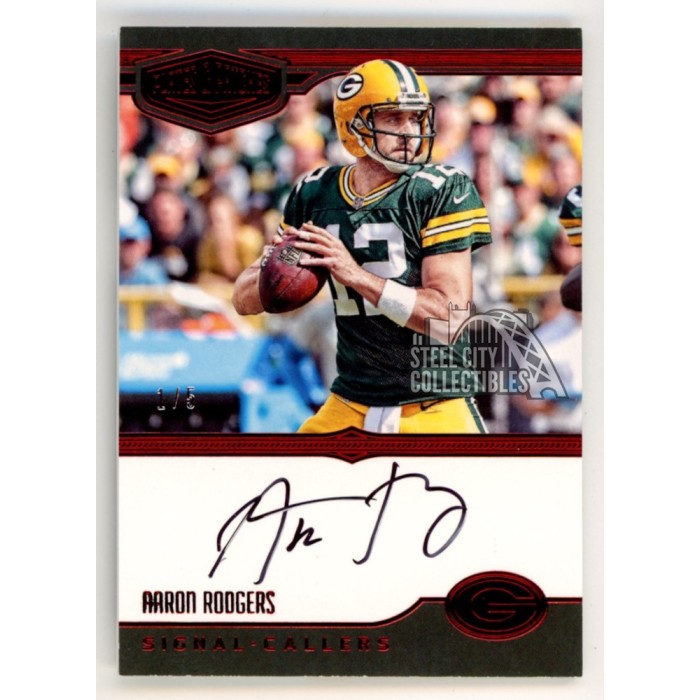 Aaron Rodgers 2016 Panini Plates & Patches Autograph Card #1 1/5 ...