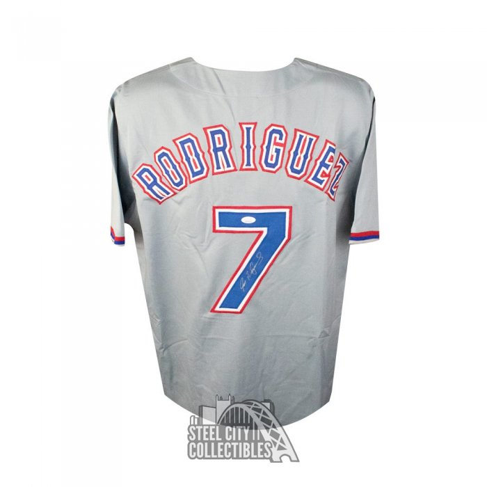 Ivan Rodriguez Autographed Texas Custom Baseball Jersey - JSA COA ...