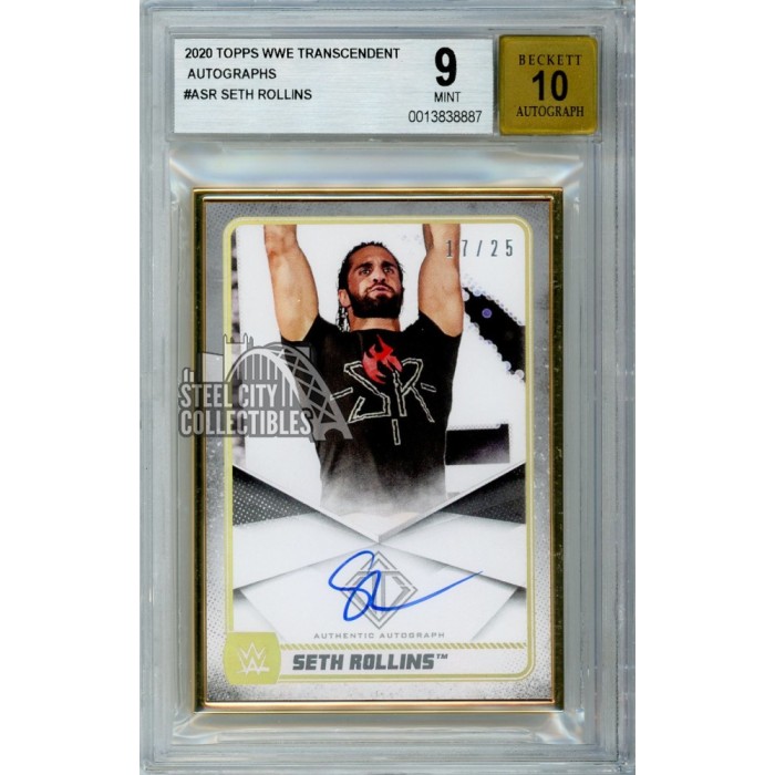 Seth Rollins 2020 Topps Transcendent WWE Autograph Card 17/25 BGS 9 ...