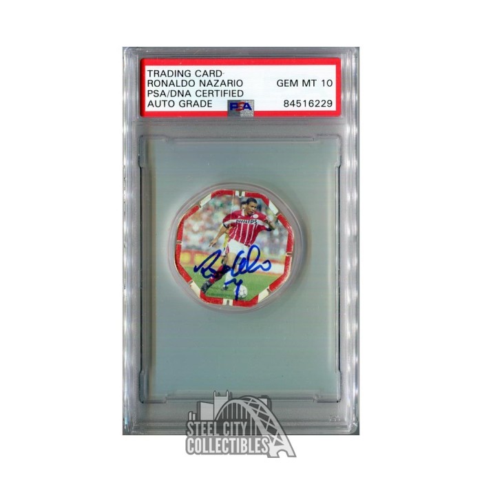 Ronaldo Nazario 1995-96 Croky Nibb It Topshots Autograph Rookie #10 ...