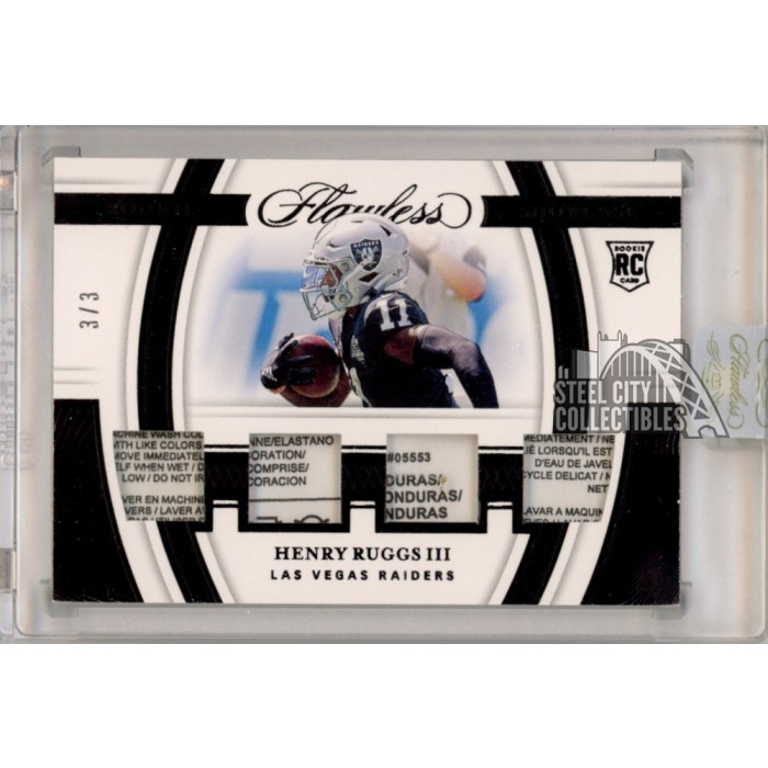 Henry Ruggs 2020 Panini Flawless Black Quad Landry Tag Patch Rookie ...