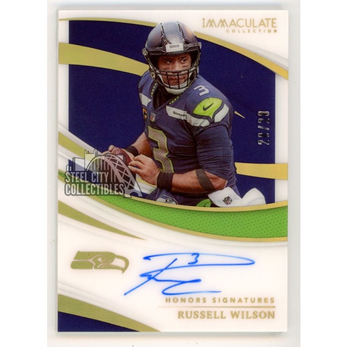 Russell Wilson 2021 Panini Immaculate Honors Signatures Autograph Card ...