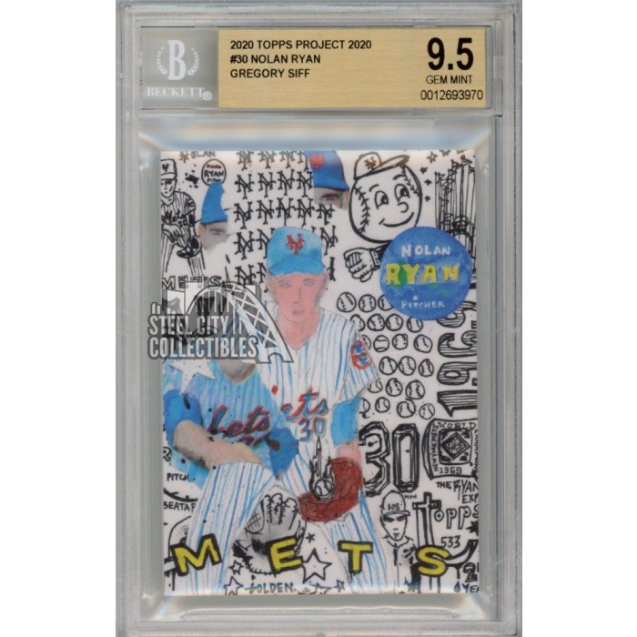 Nolan Ryan Topps Project 2020 Card #30 By Gregory Stiff BGS 9.5 | Steel ...