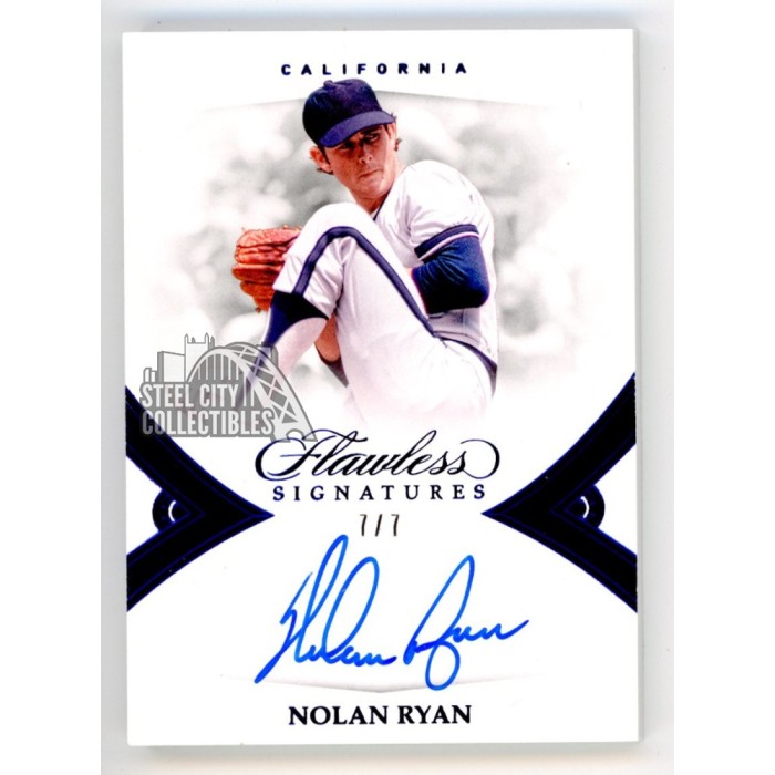 Nolan Ryan 2019 Panini Flawless Signatures Blue Autograph Card #FS-NR2 ...