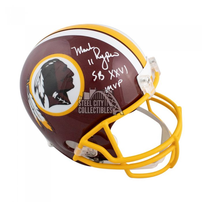 Mark Rypien SB XXVI MVP Autographed Redskins Full-Size Football Helmet ...