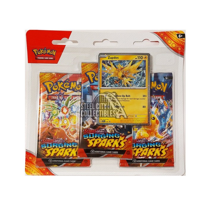 Pokemon Scarlet & Violet Surging Sparks 3-Pack Blister | Steel City ...