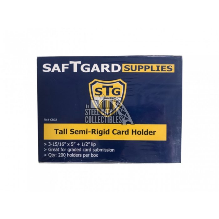 4x5 Saf-T-Gard Semi-Rigid Card Holders Box of 200 | Steel City Collectibles