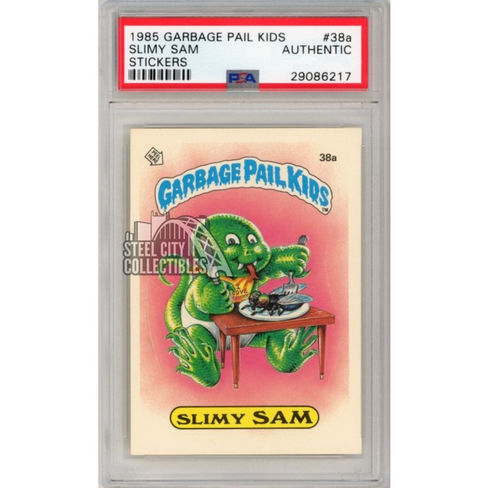 Slimy Sam 1985 Topps Garbage Pail Kids Sticker Card #38a PSA Authentic ...