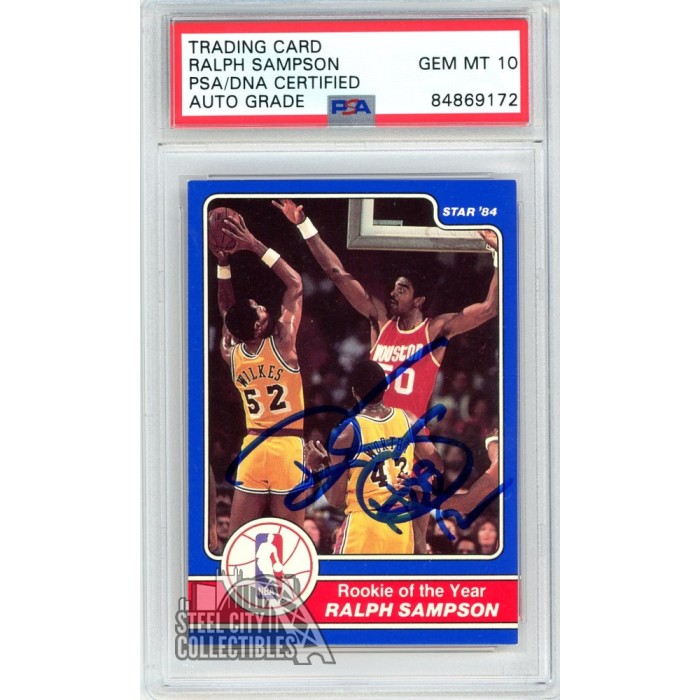 Ralph Sampson 1984 Star Blue "HOF 12" Autograph Card #3 PSA/DNA 10 ...