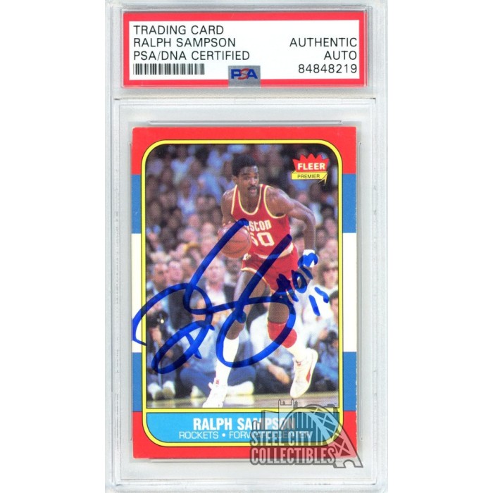 Ralph Sampson 1986 Fleer "HOF 12" Autograph Card #97 PSA/DNA | Steel ...