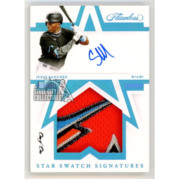 Jesus Sanchez 2021 Panini Flawless Platinum Autograph Rookie Patch Card ...