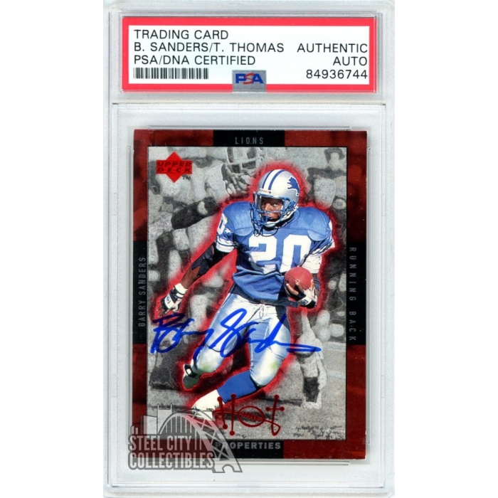 Barry Sanders/Thurman Thomas 1996 Upper Deck Autograph Card #HT-20 PSA ...