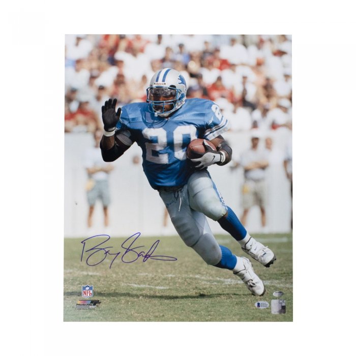 Barry Sanders Autographed Detroit Lions 16x20 Photo - BAS COA | Steel ...