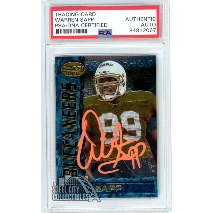 Warren Sapp 1995 Bowman's Best Autograph Rookie Card #12 PSA/DNA ...