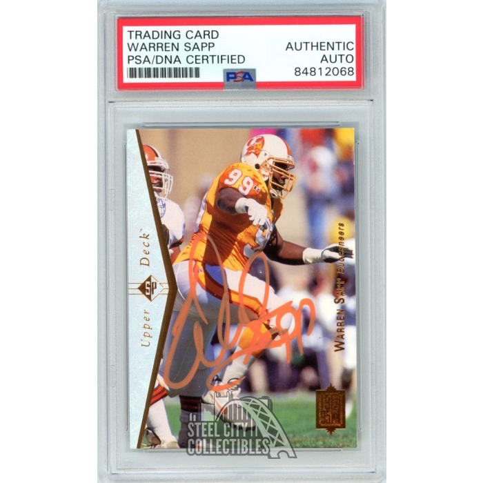 Warren Sapp 1995 Upper Deck SP Autograph Rookie Card #99 PSA/DNA ...