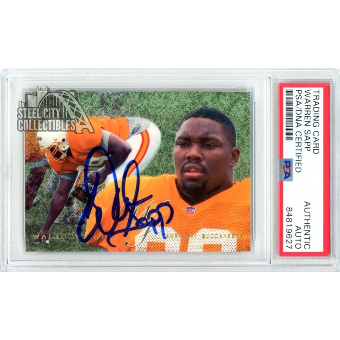Warren Sapp 1995 Fleer Flair Autograph Rookie Card #209 PSA/DNA | Steel ...