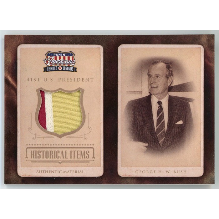 George H. W. Bush 2012 Panini Americana Historical Items Patch Card 04/ ...