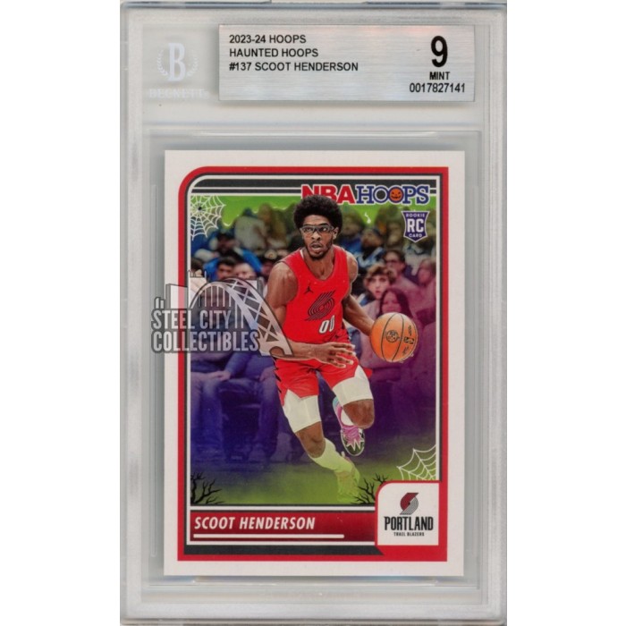 Scoot Henderson 2023-24 Panini Haunted Hoops Rookie Card #137 BGS 9 ...