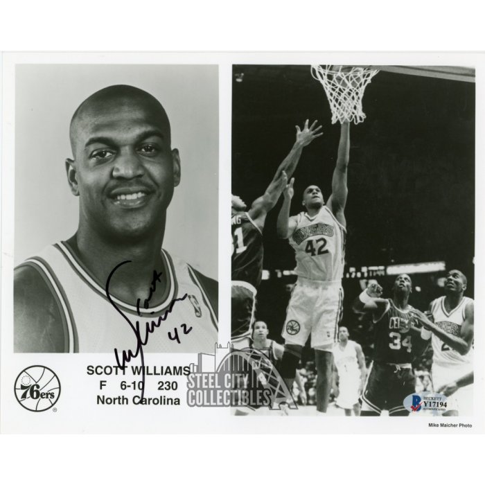 Scott Williams Autographed Philadelphia 76ers 8x10 Photo - BAS COA ...