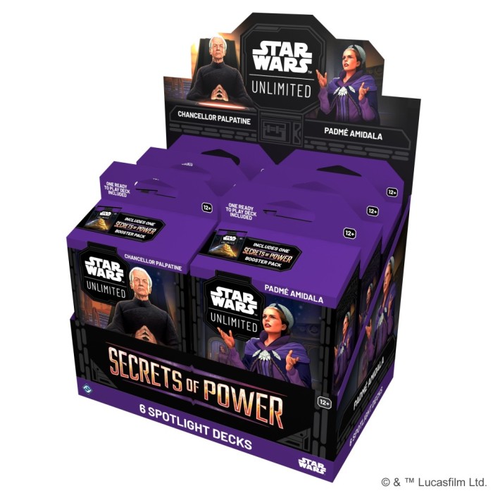 Star Wars: Unlimited - Secrets of Power Spotlight Deck Display | Steel ...