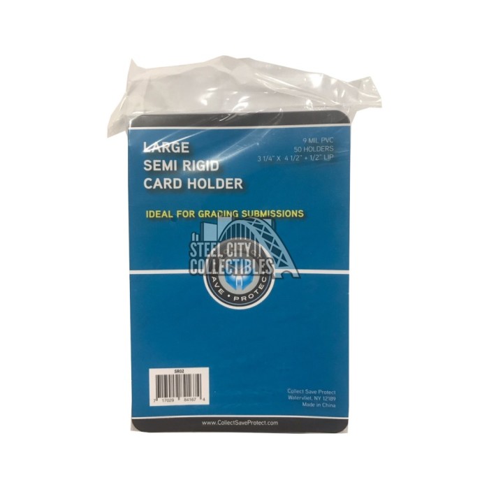 3X4 Collect Save Protect Semi-Rigid Card Holders Pack of 50 | Steel ...