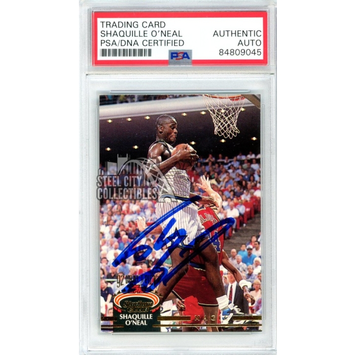 Shaquille O'Neal 1992-93 Topps Stadium Club Autograph Rookie Card #247 ...
