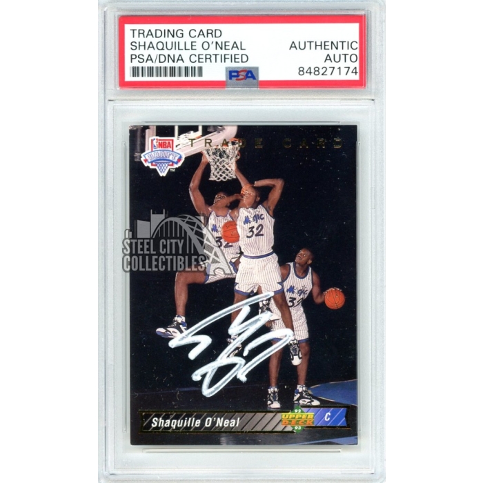 Shaquille O'Neal 1992-93 Upper Deck Autograph Rookie Card #1b PSA/DNA ...