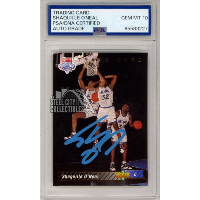 Shaquille O'Neal 1992-93 Upper Deck Autograph Rookie Card #1b PSA/DNA ...