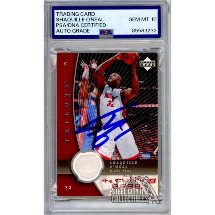 Shaquille O'Neal 2005-06 UD Trilogy Autograph Jersey Card #CE-SO PSA ...