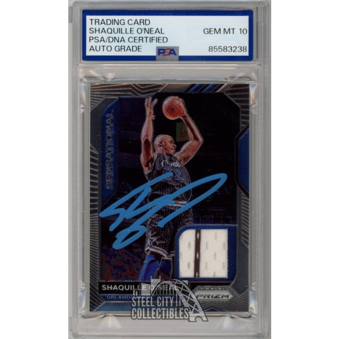 Shaquille O'Neal 2020-21 Panini Prizm Autograph Jersey Card #SSW-SON ...