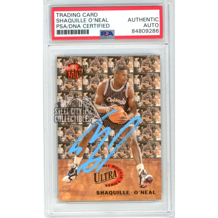 Shaquille O'Neal 1992-93 Fleer Ultra Autograph Rookie Card #7 PSA/DNA ...