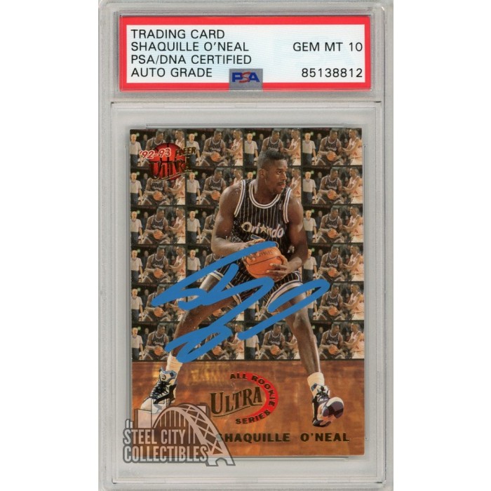 Shaquille O'Neal 1992-93 Fleer Ultra Autograph Rookie Card #7 PSA/DNA ...