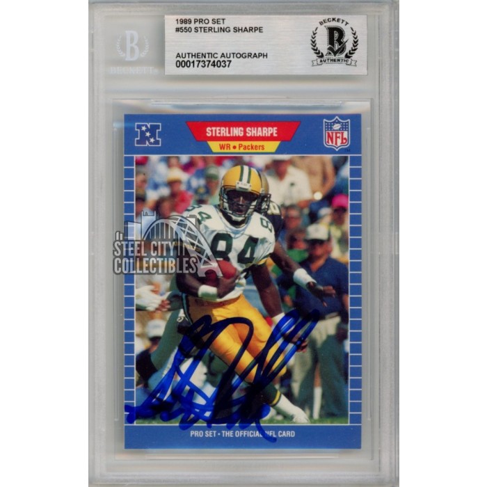 Sterling Sharpe 1989 Pro Set Autograph Card #550 BAS | Steel City ...