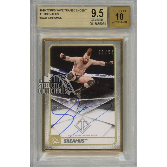 Sheamus 2020 Topps Transcendent WWE Autograph Card 22/25 BGS 9.5 ...