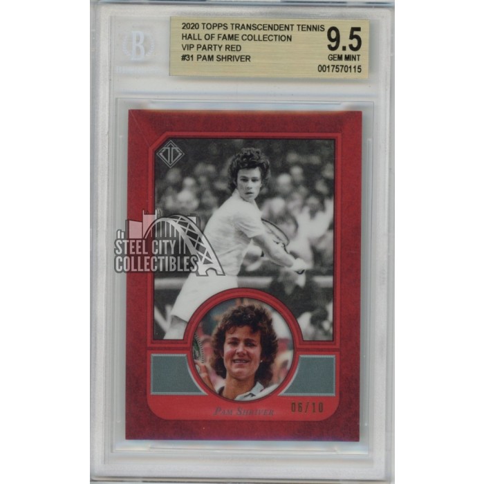 Pam Shriver 2020 Topps Transcendent VIP Red Card #31 6/10 BGS 9.5 Gem ...
