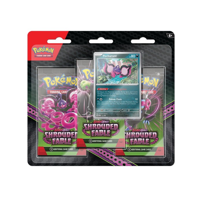 Pokemon Scarlet & Violet Shrouded Fable 3-Pack Blister Case | Steel ...