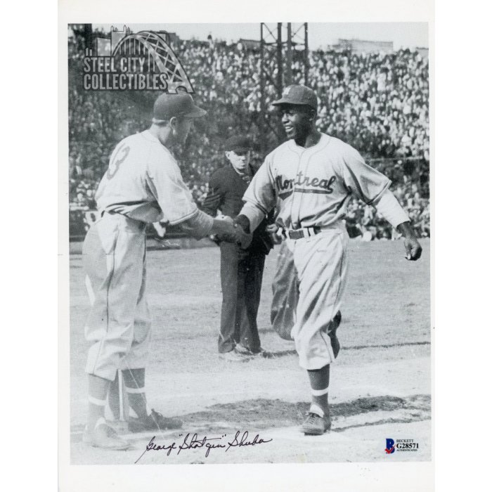 George "Shotgun" Shuba Autographed Brooklyn Dodgers 8x10 Photo - BAS ...