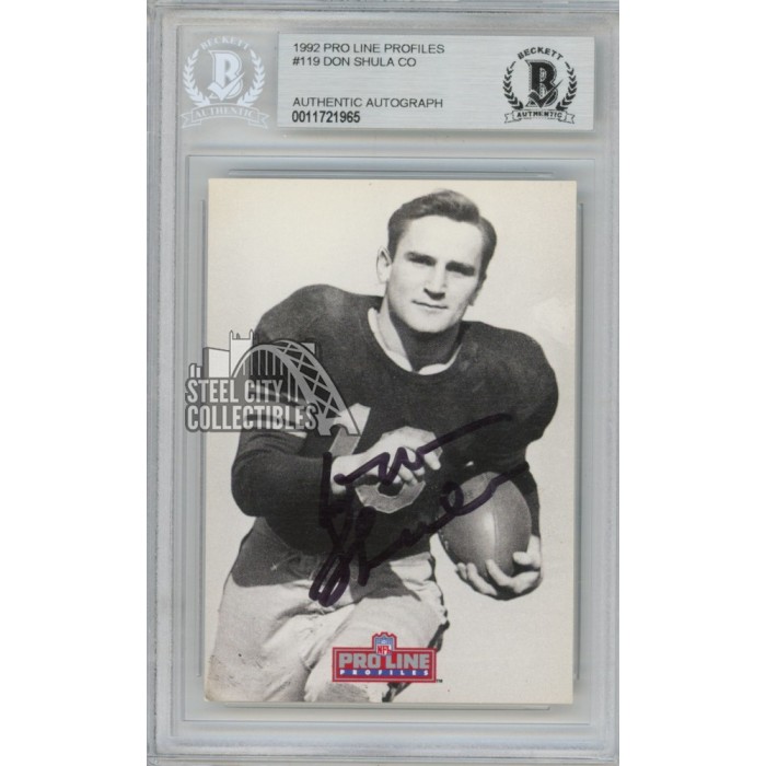 Don Shula 1992 Proline Profiles Autograph Card #119 BAS | Steel City ...
